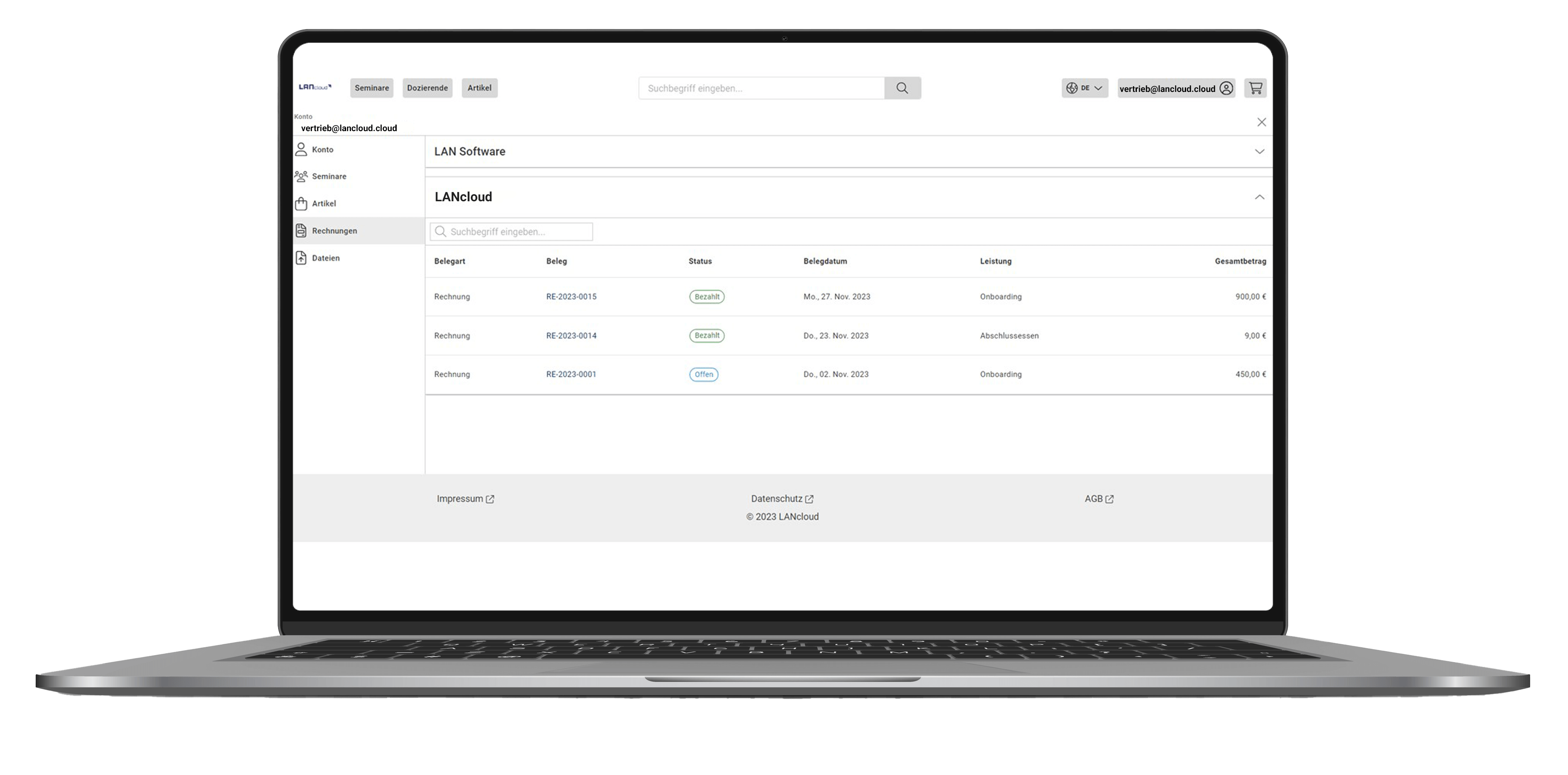 Teilnahmeportal - LANcloud